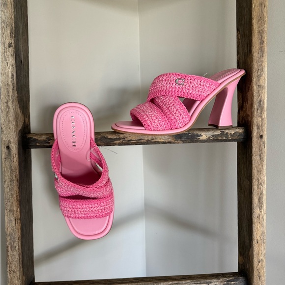 Coach | Shoes | Coach Quintin Rare Nwt Crocheted Block Heel Size 9 ...